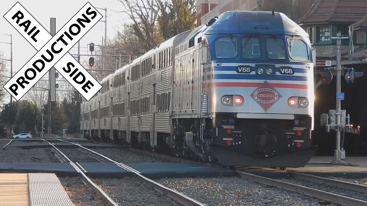 Amtrak and VRE Trains on the NS Washington District - YouTube