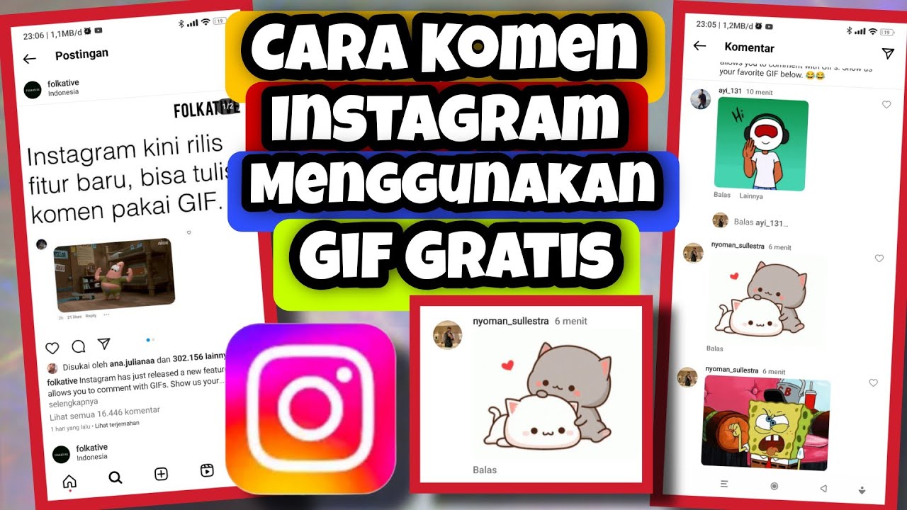Cara Komen Instagram Menggunakan Gif || Fitur Terbaru Instagram Bisa ...
