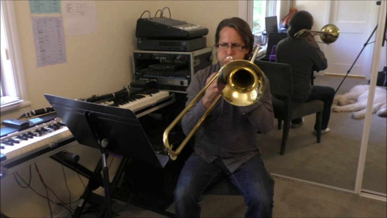 Trombone 100 bpm Power Rock Play Along - YouTube