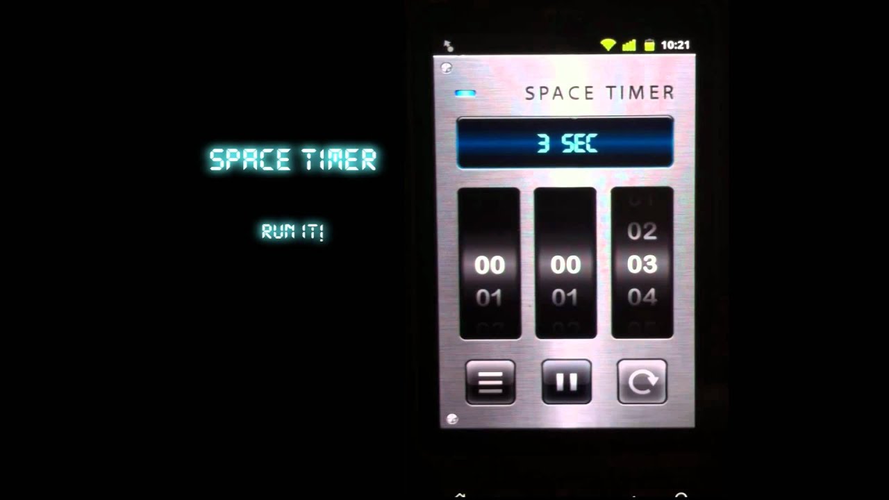 Space Timer android application - YouTube