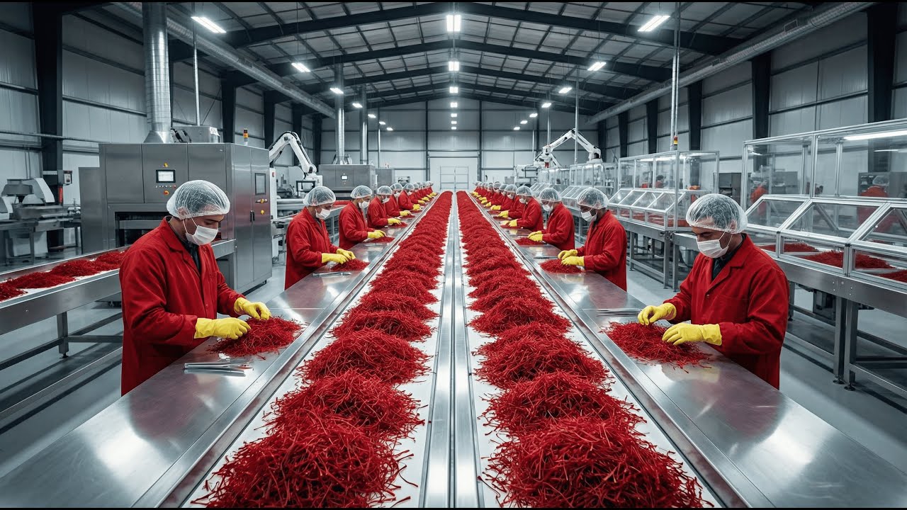 Inside a Luxury Saffron Factory: From Crocus Flower to Pure Red Saffron ...
