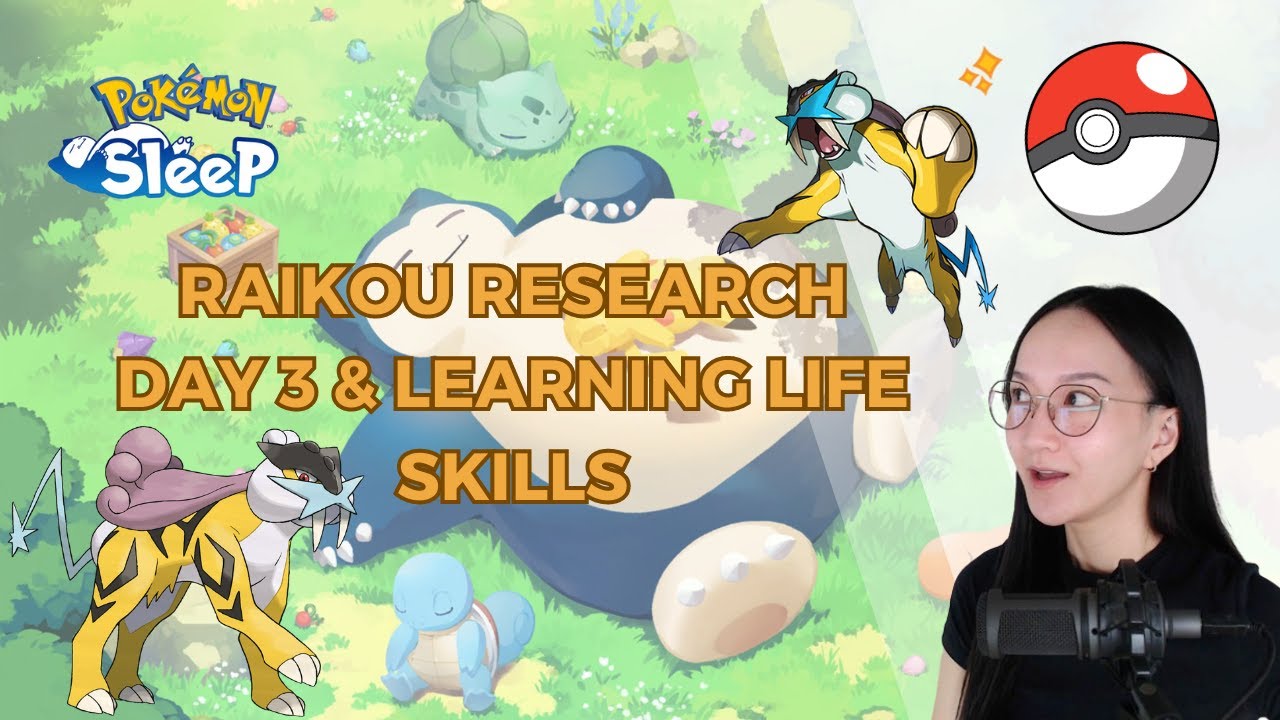 Pokémon Sleep: Raikou Research Event Day 3 & Learning Life Skills ⚡ ...