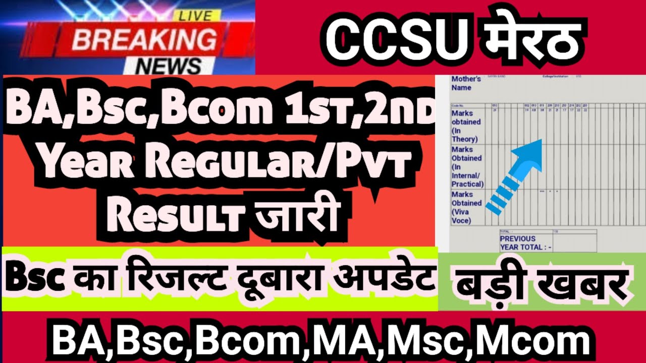 Ccs university back result declared | Ccs university result 2023 | ccsu ...