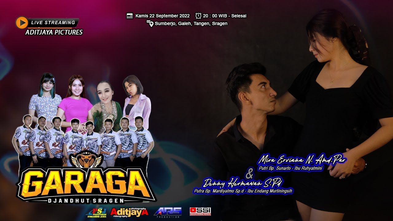 Live Streaming GARAGA Jandhut Sragen Pernikahan Mira & Deni || ARS ...