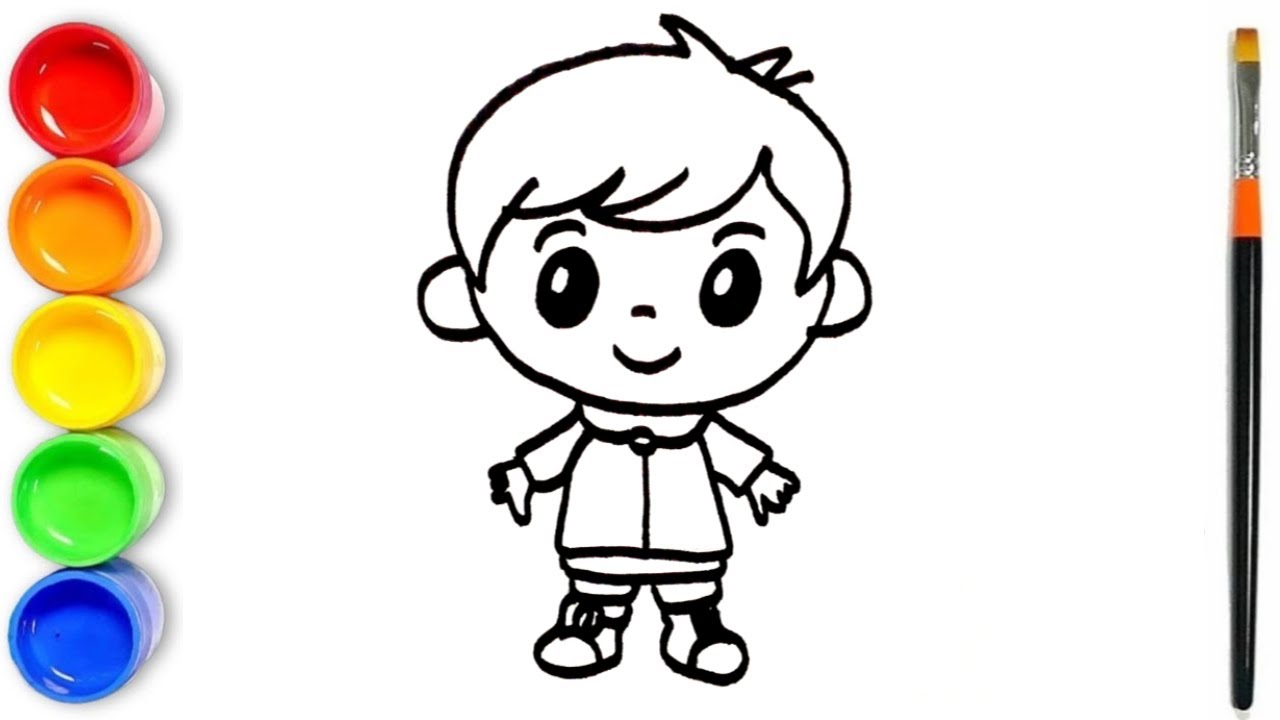 How to draw a Little Boy - YouTube
