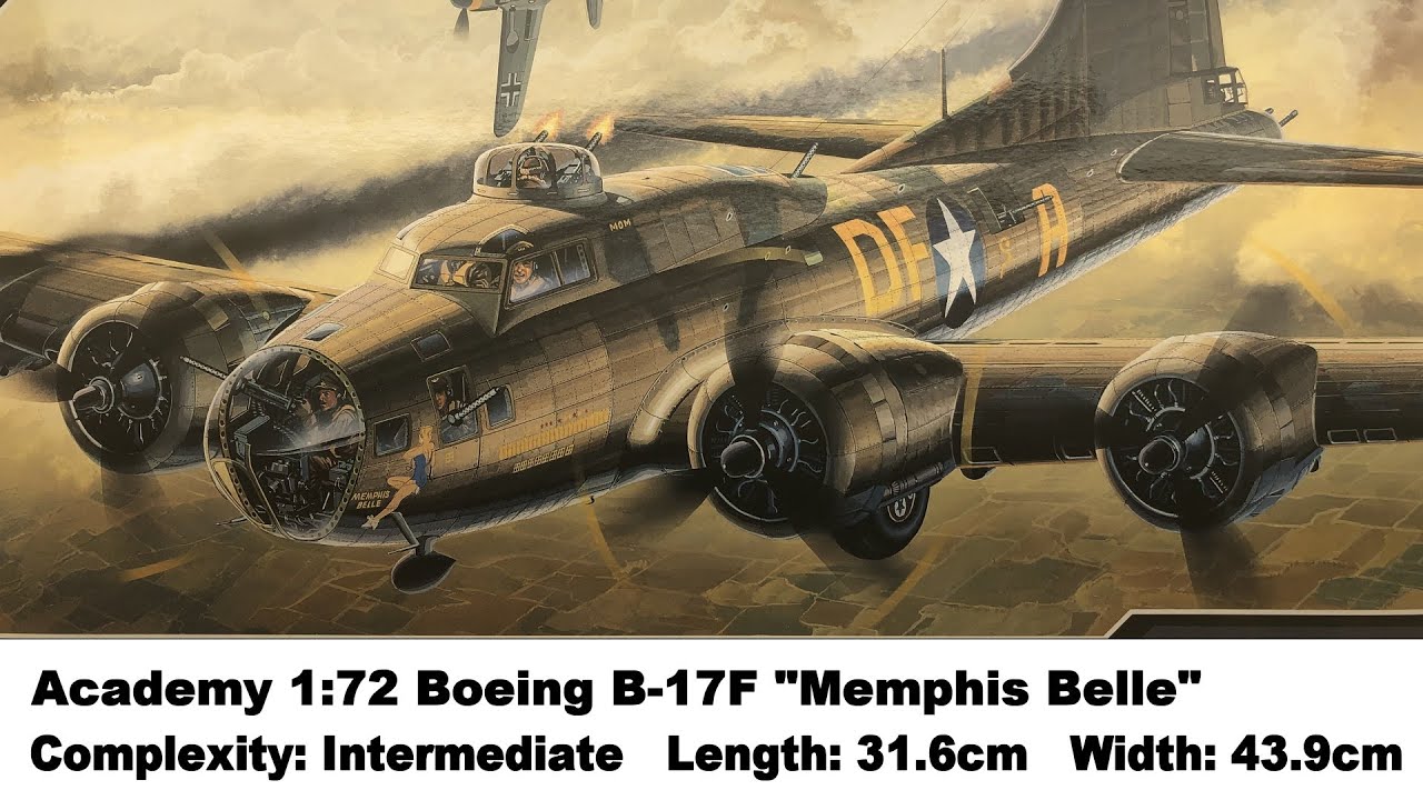 Academy 1:72 Boeing B-17F "Memphis Belle" Bomber Kit Review - YouTube