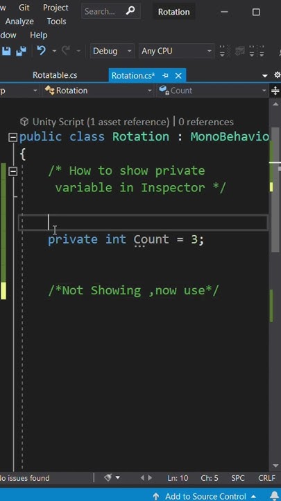 How to show private variables in Inspector in Unity. #unity #unity3d #unity2d - YouTube