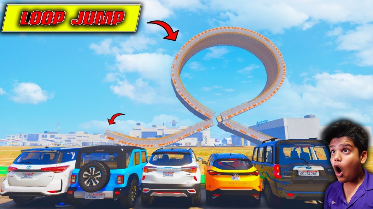 IMPOSSIBLE Loop Ramp Challenge! Indian Cars VS Giant Loop Jump - YouTube