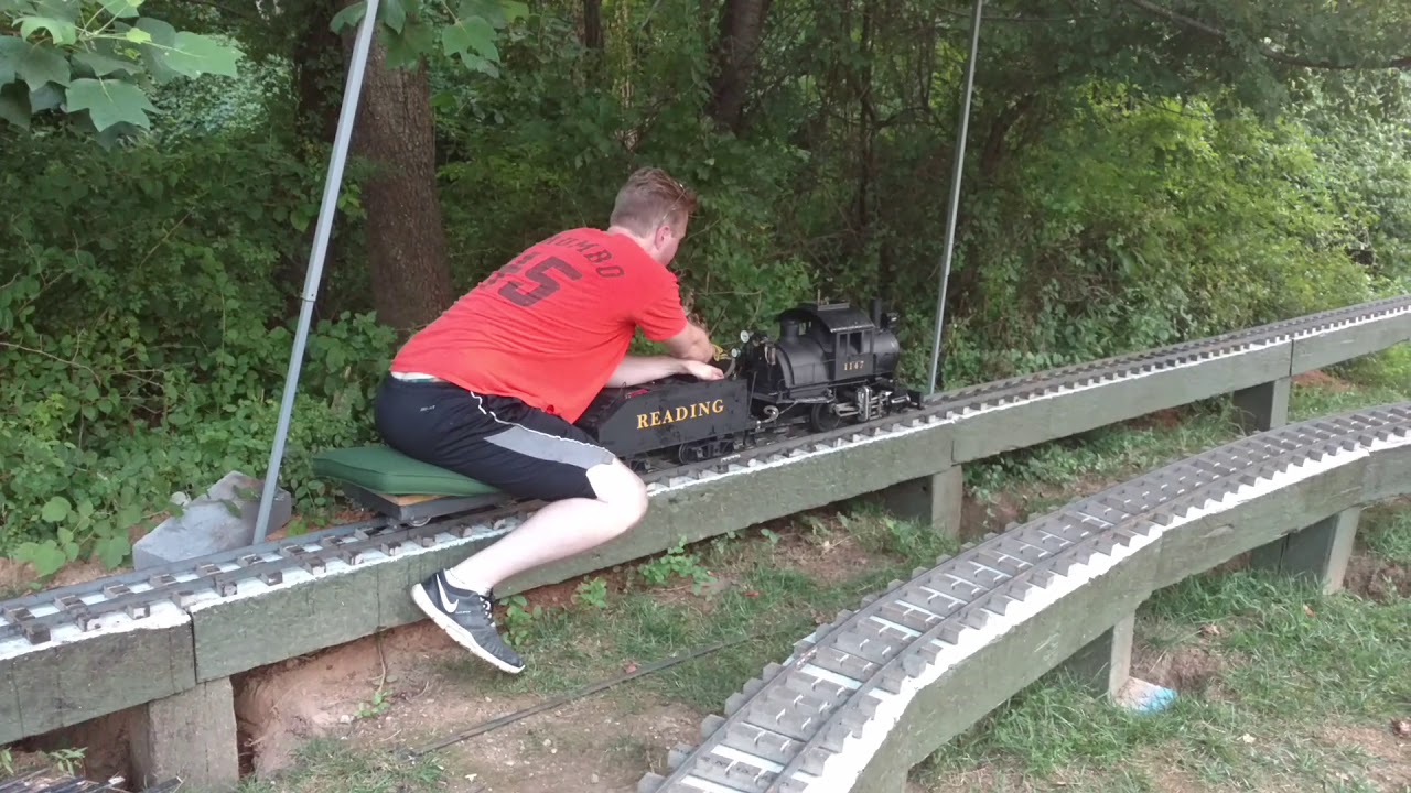 First run with the Camelback live steam engine #1147 - YouTube