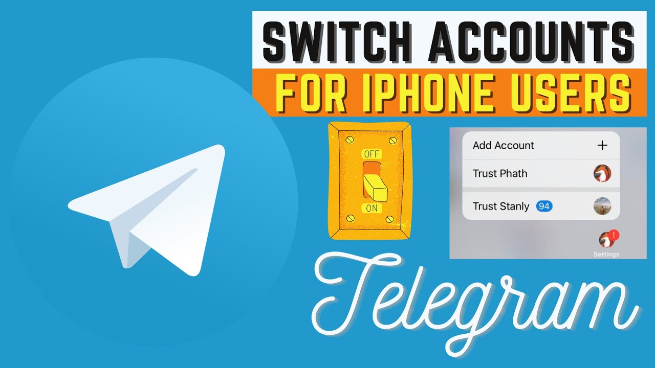 How to add and switch account on telegram app iPhone @instagram - YouTube
