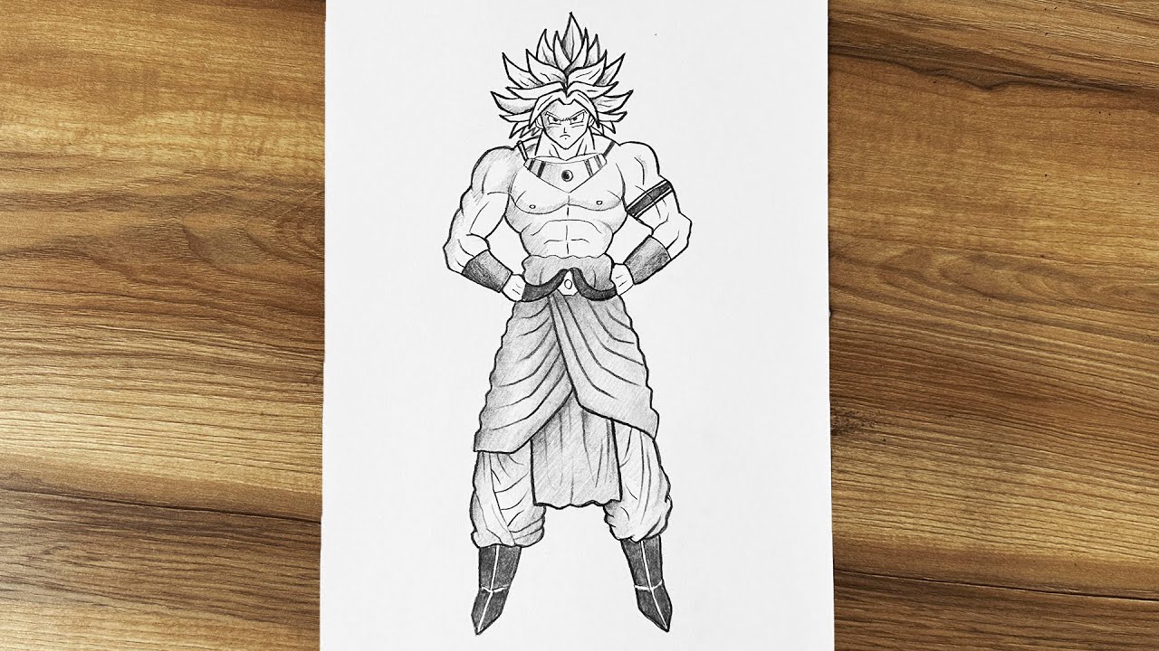 How to draw Broly full body || Broly from Dragon Ball - YouTube