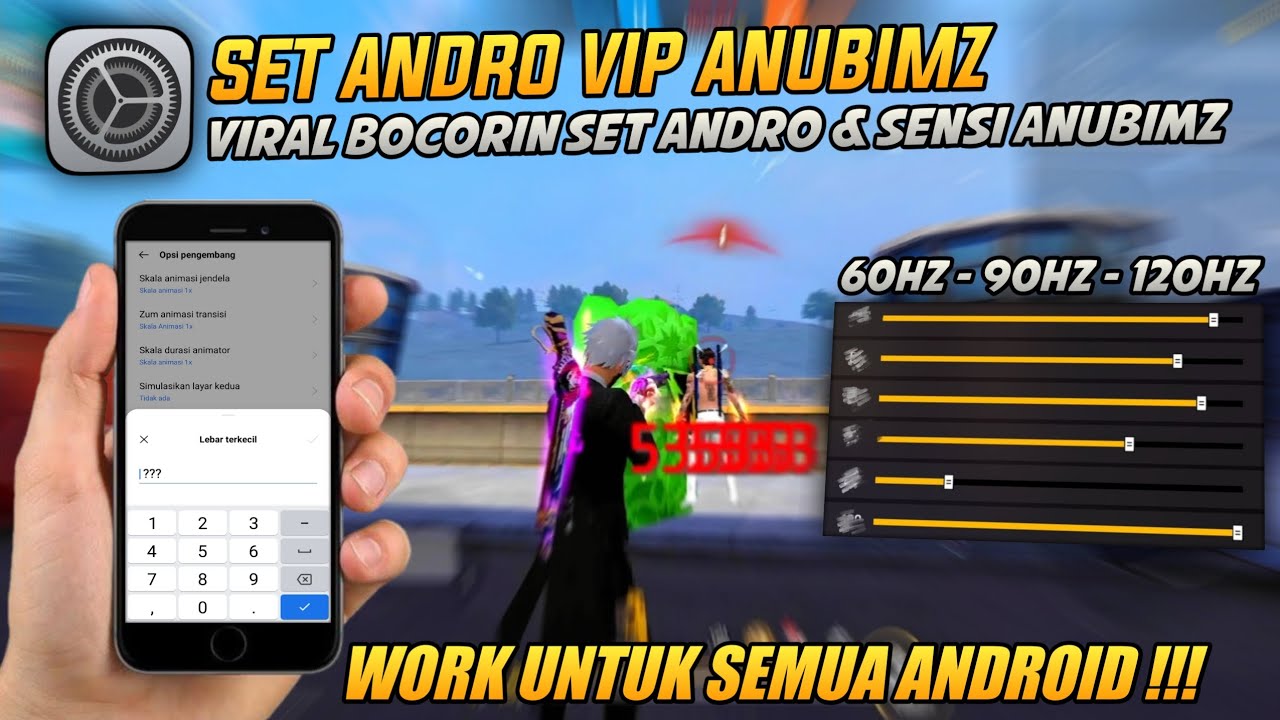 SET ANDRO ANUBIMZ VIP || FREE SENSI & SETTINGAN ANUBIMZ || AIM BRUTAL 98% HEADSHOT TERUS 🥶 - YouTube