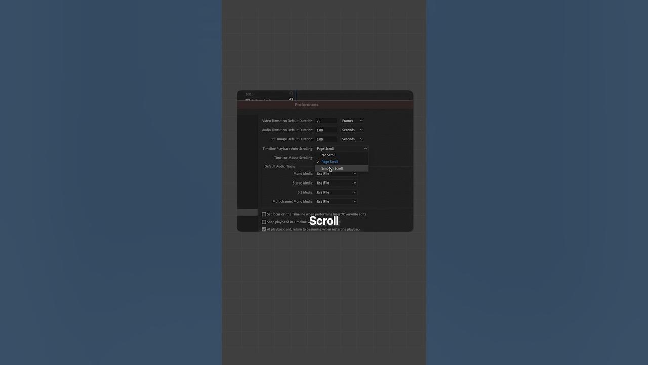 Smooth Scroll Timeline Playhead in Premiere Pro - YouTube