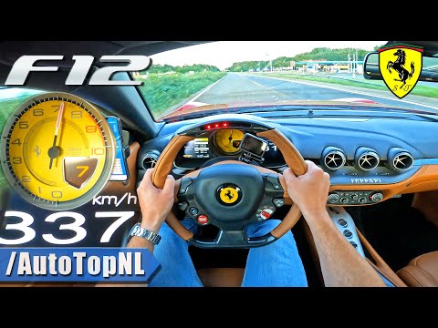 FERRARI F12 *337km/h* on AUTOBAHN by AutoTopNL