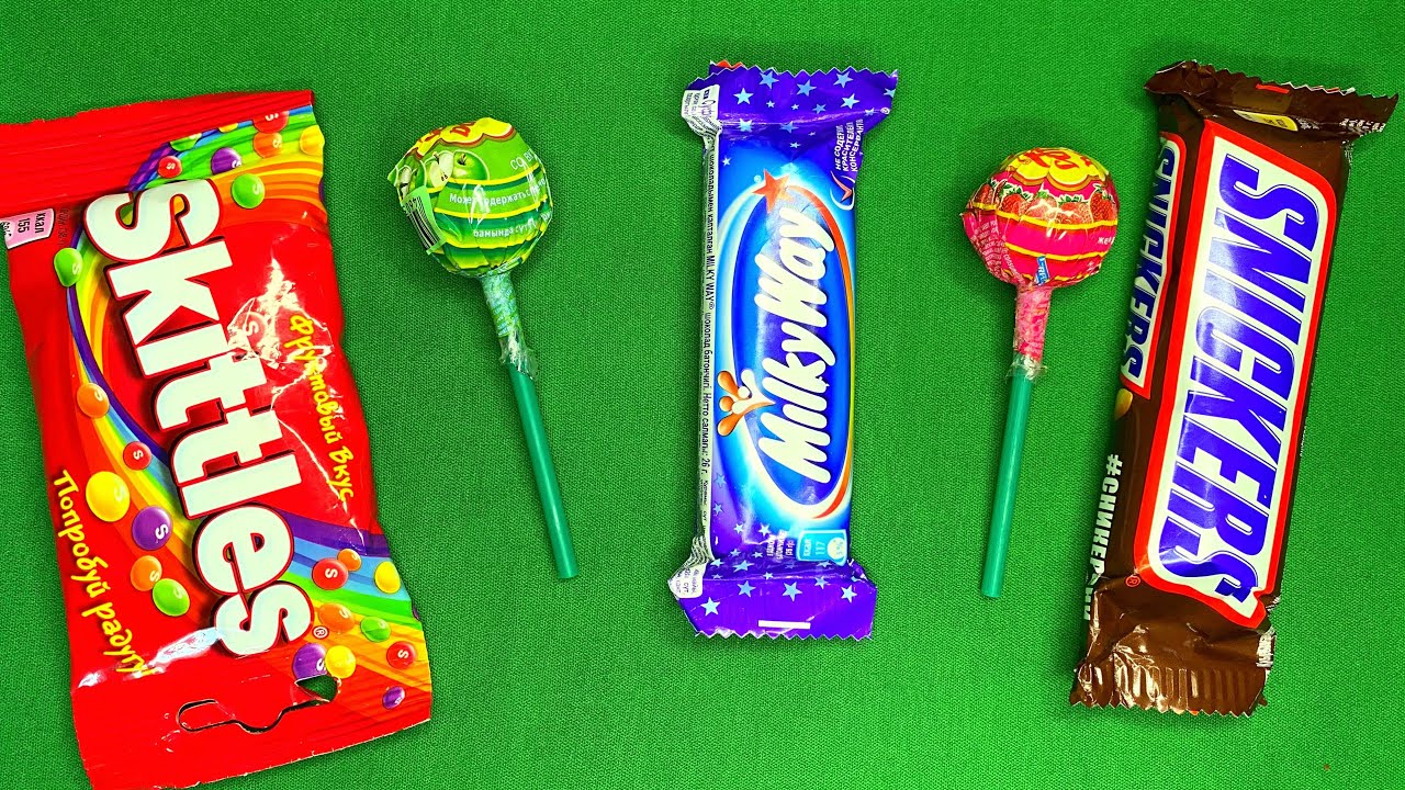 SATISFYING ASMR VIDEO WITH LOLLIPOPS RAINBOW CANDY SKITTELS & SHUPA ...