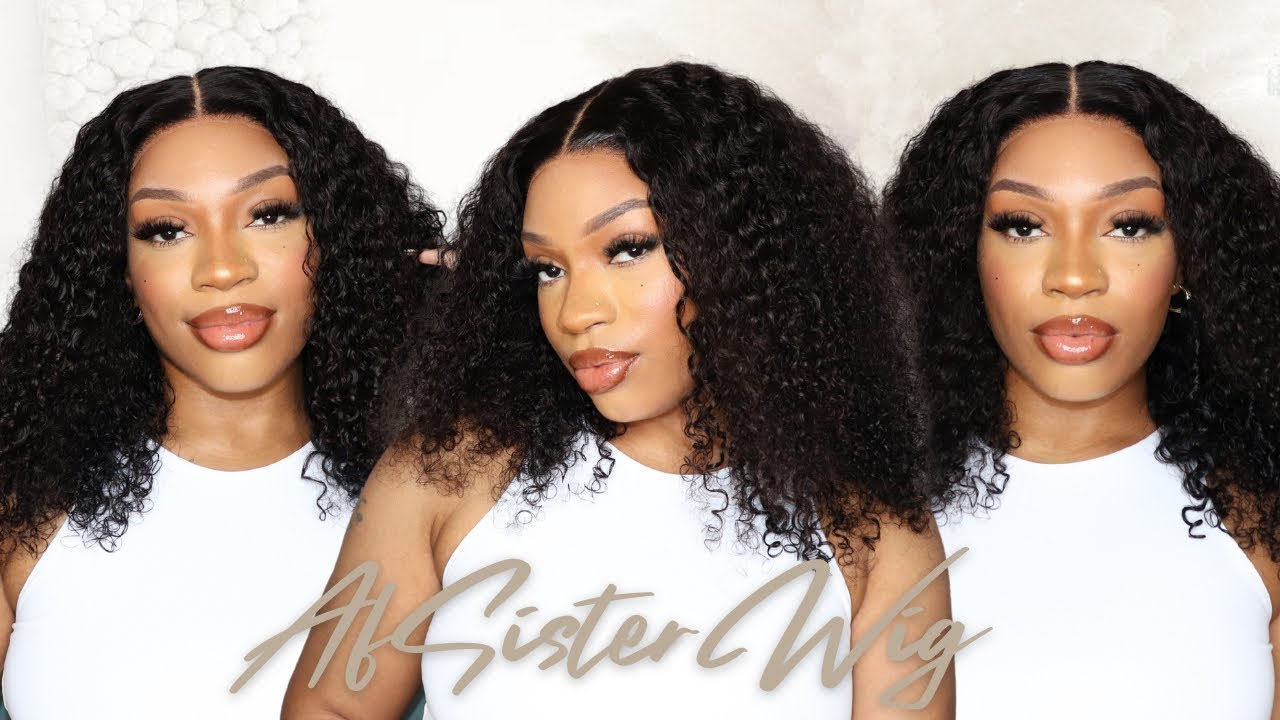 curly wig tutorial with upgraded 3 second install glueless drawstring ...