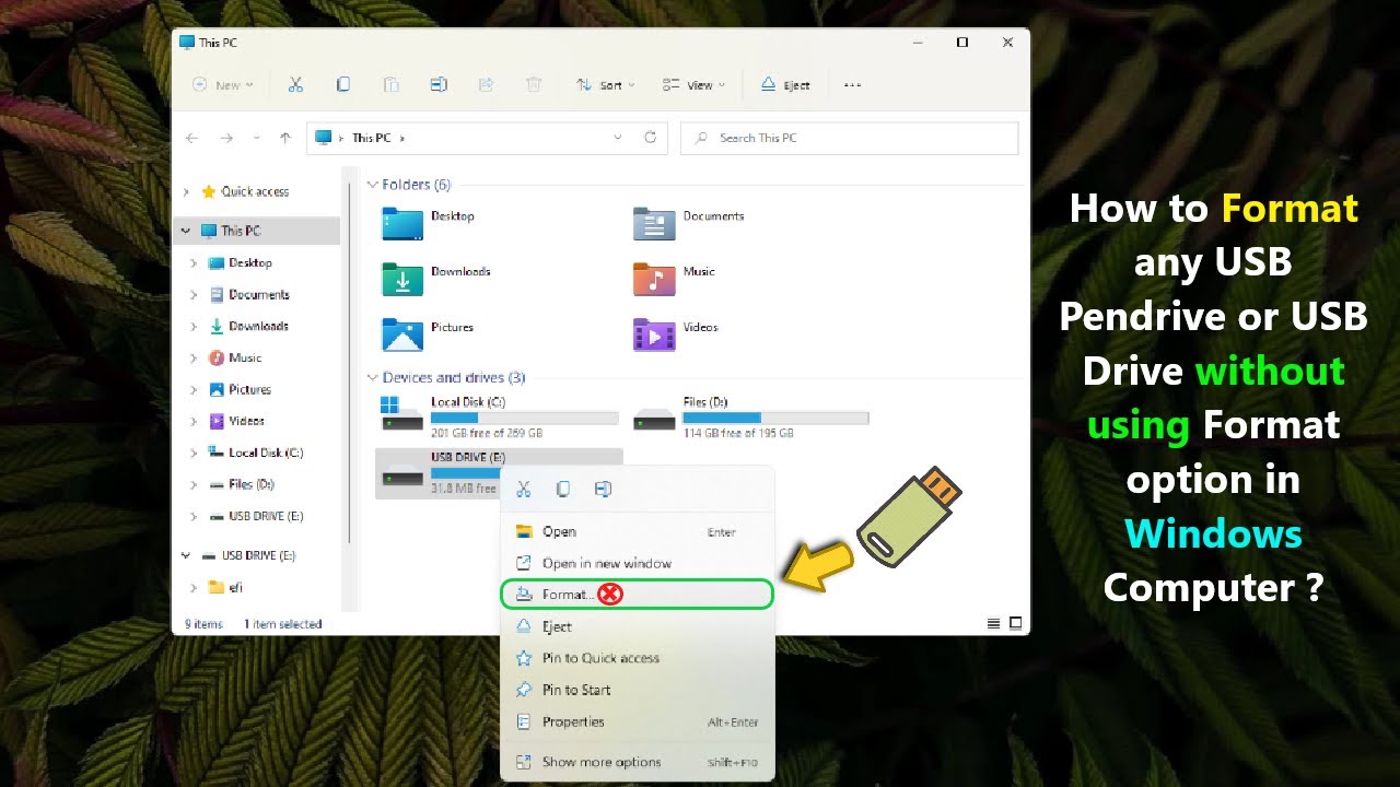 How to Format any USB Pendrive or USB Drive without using Format option ...