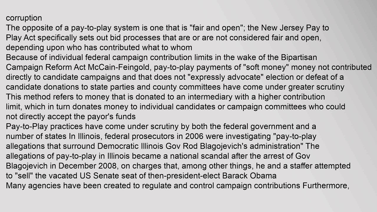 Pay to play - YouTube