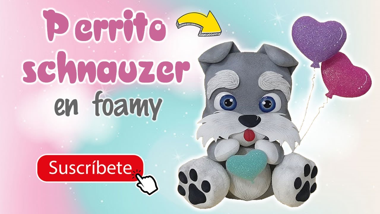 Perrito schnauzer 🐶 | Cómo hacer manualidades fáciles con foami - YouTube