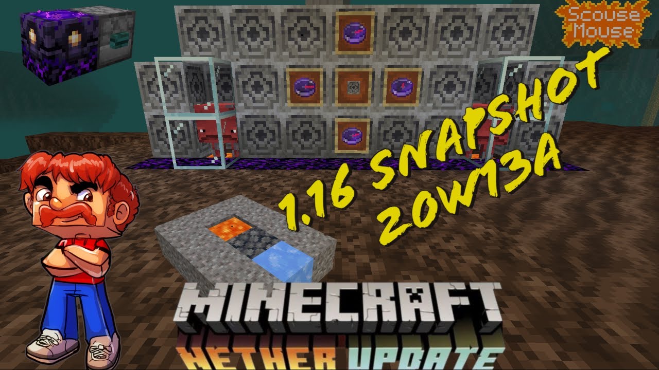 Minecraft 1.16 Snapshot 20w13a STRIDER and LODESTONE!!! - YouTube
