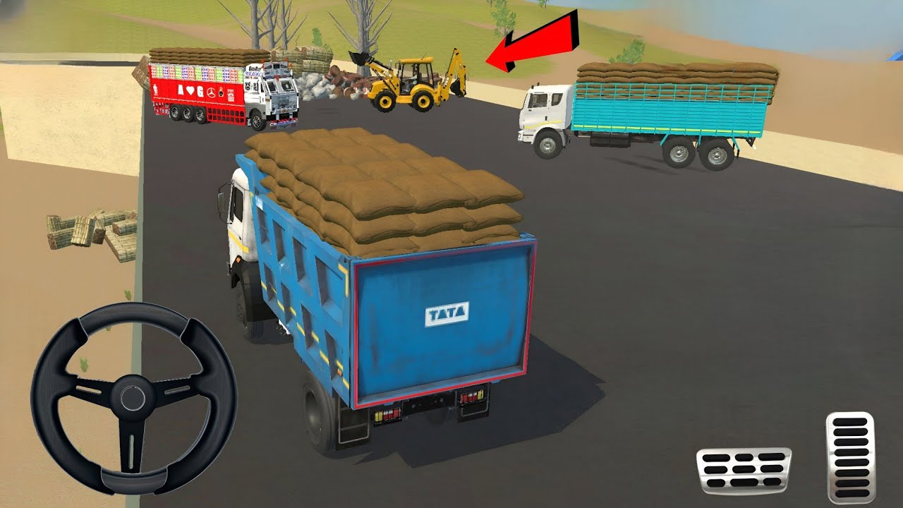 Drive JCB and Unloading Stone From Tractor and Truck in Game🔥 #truck # ...