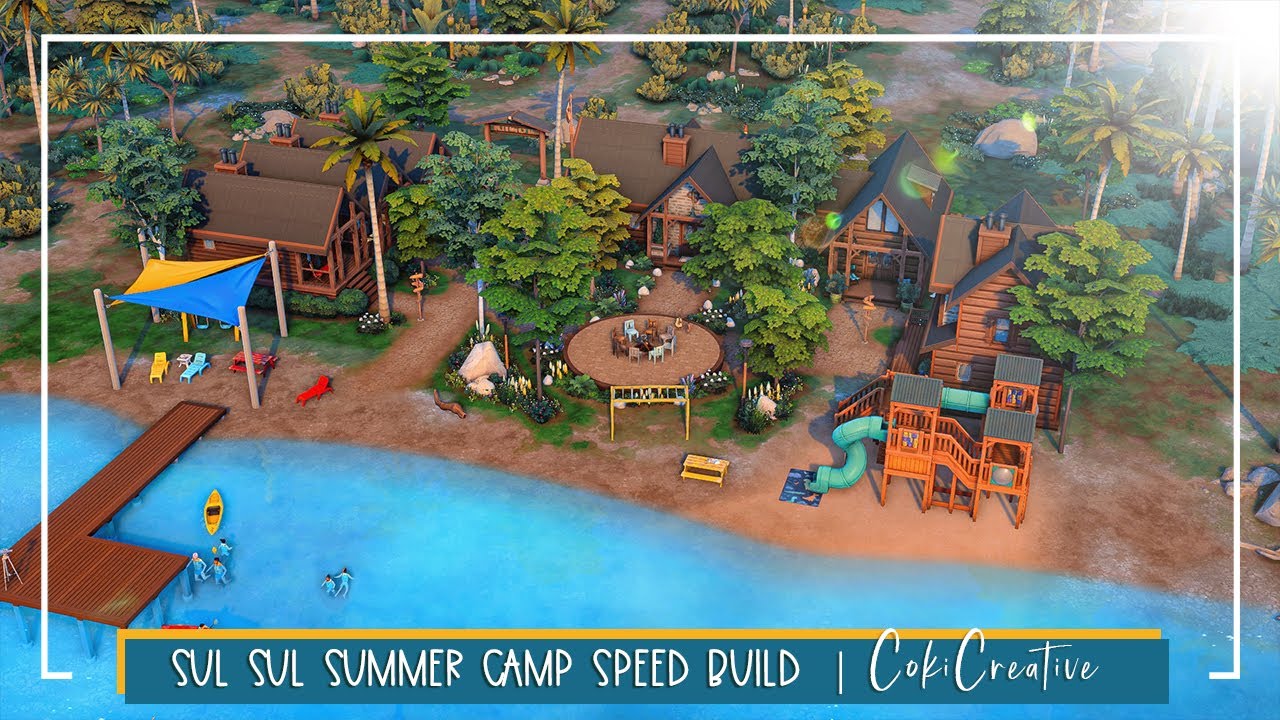 Sul Sul Summer Camp | Sims 4 Speed Build w/ Voiceover - YouTube