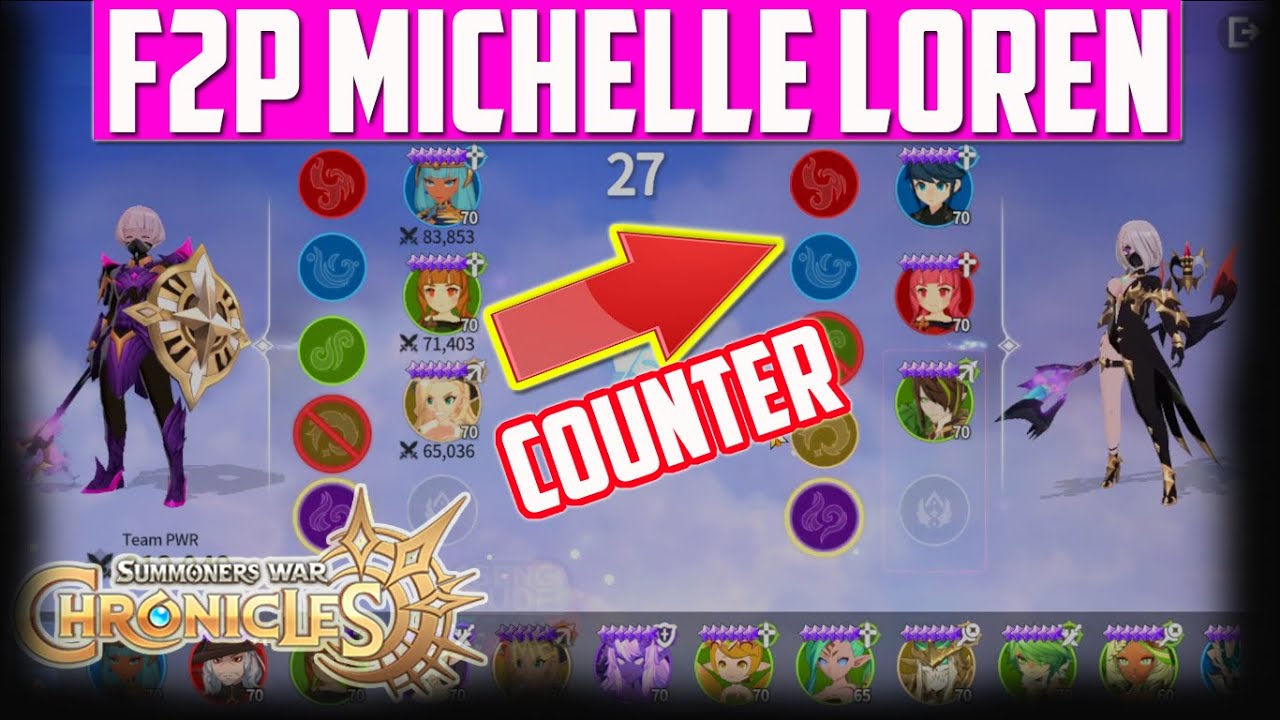 WOOSA CHLOE COUNTER | F2P Michelle Loren Brawl Arena - SW Chronicles - YouTube