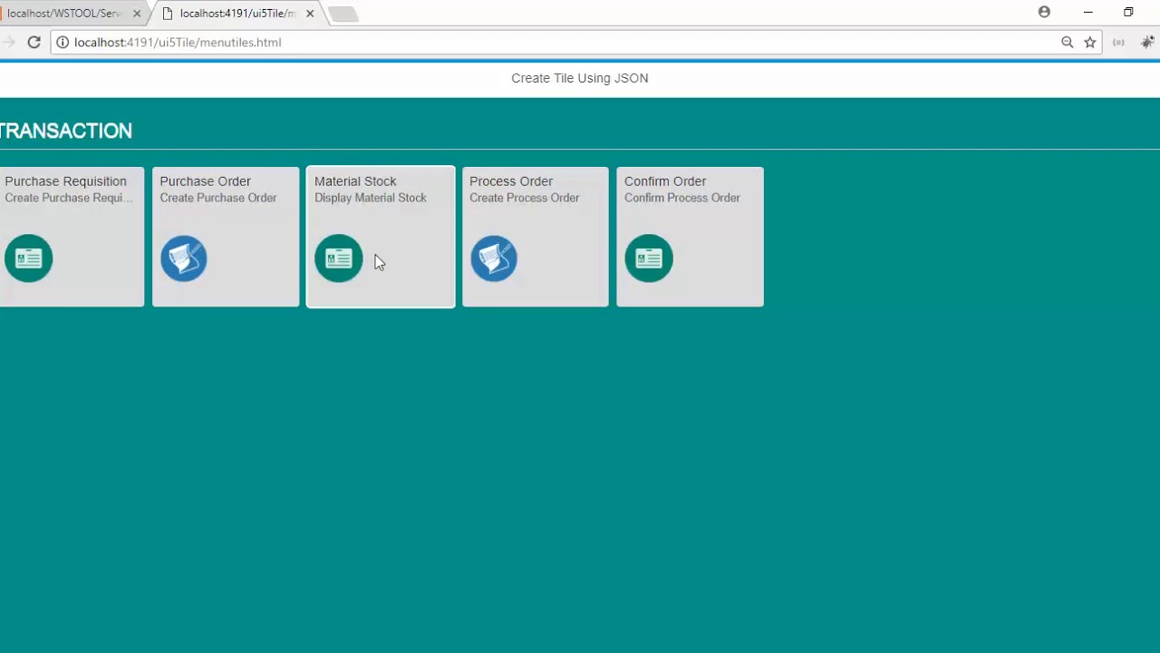 sapui5 Create Tile Using json 2 - YouTube