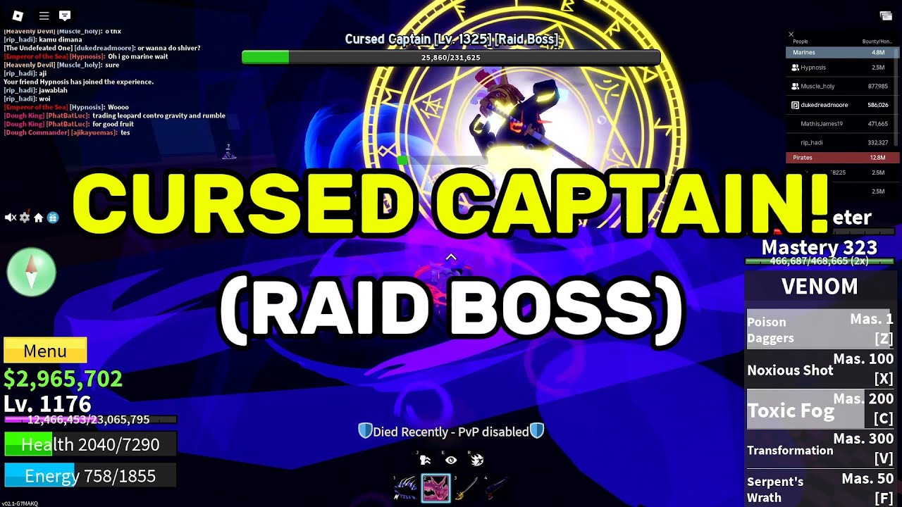 Surprising Encounter with Cursed Captain! (thanks @ Hypnosis) | Blox ...