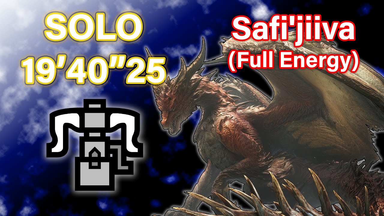 MHWI | M6★ Safi'jiiva FULL ENERGY SOLO "The Red Dragon" (HBG) - 19'40 ...