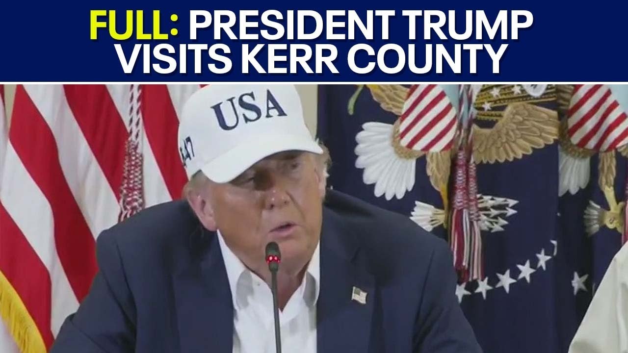 Texas flooding: President Trump speaks in Kerr County | FOX 7 Austin ...