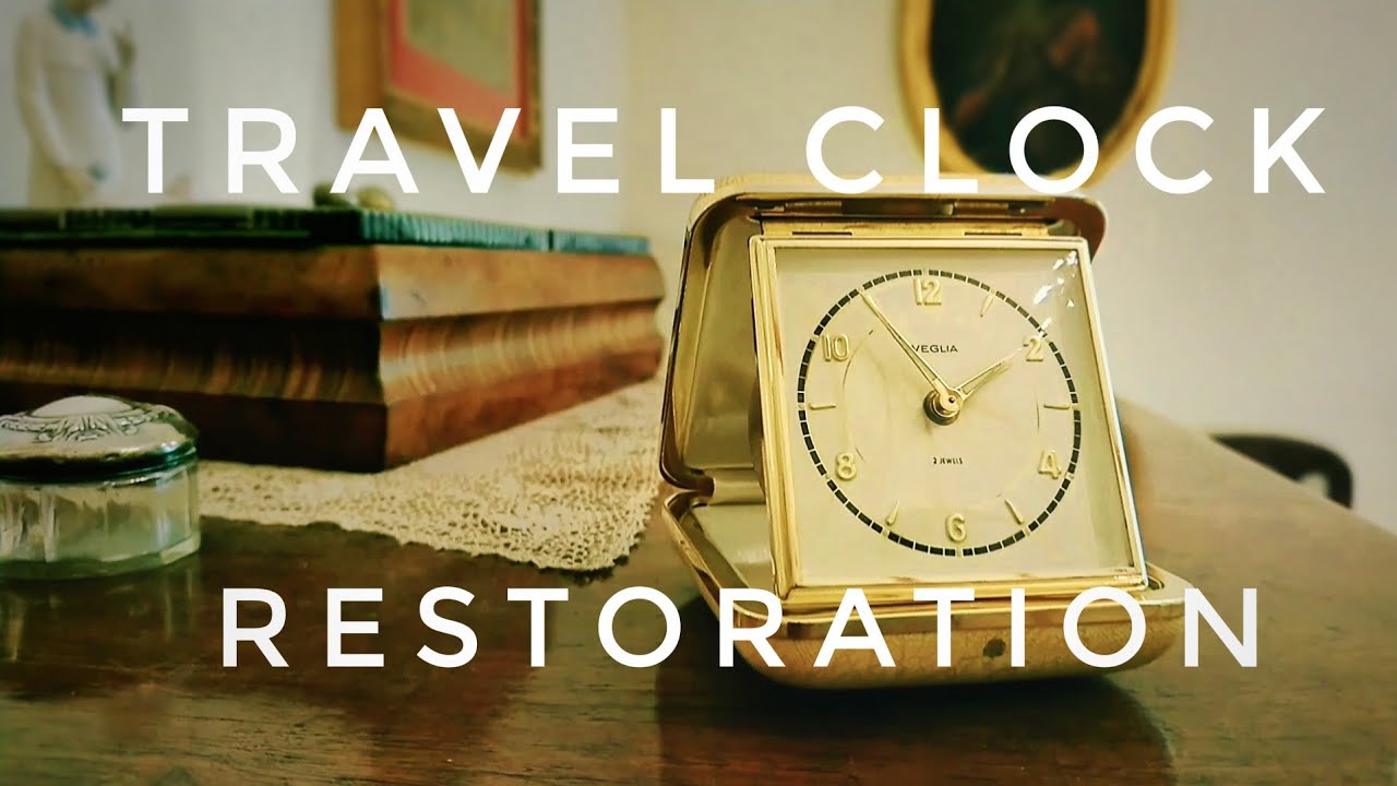 VEGLIA vintage Travel clock full restoration - YouTube