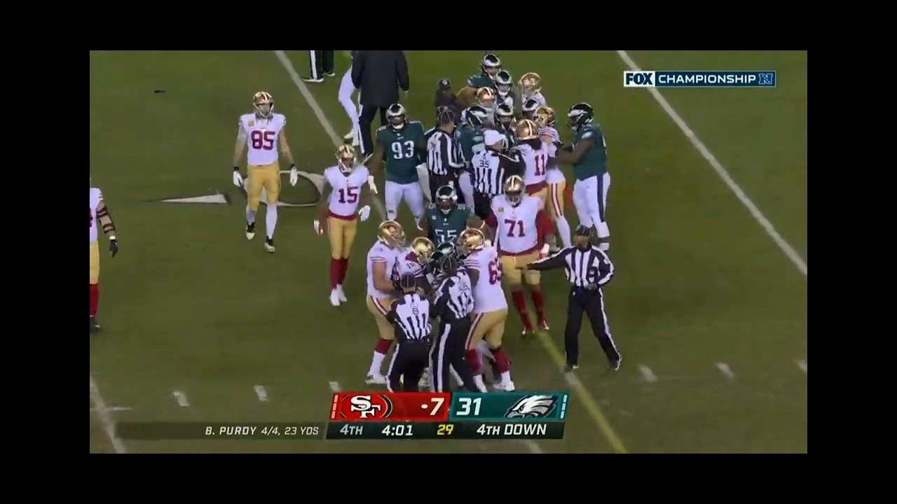 A Crazy FIGHT Breaks out During 49ers Vs Eagles Game - YouTube