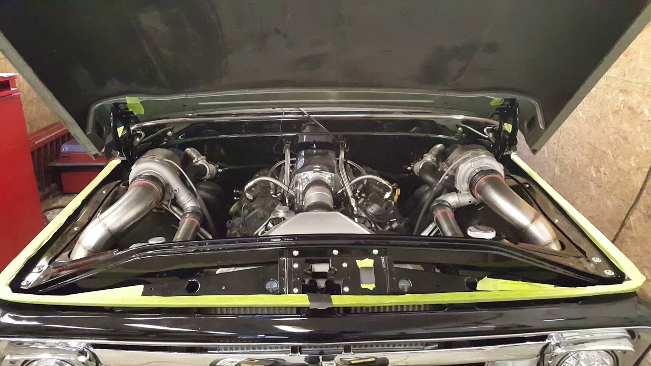 Twin turbo coyote motor 1961 F100 - YouTube