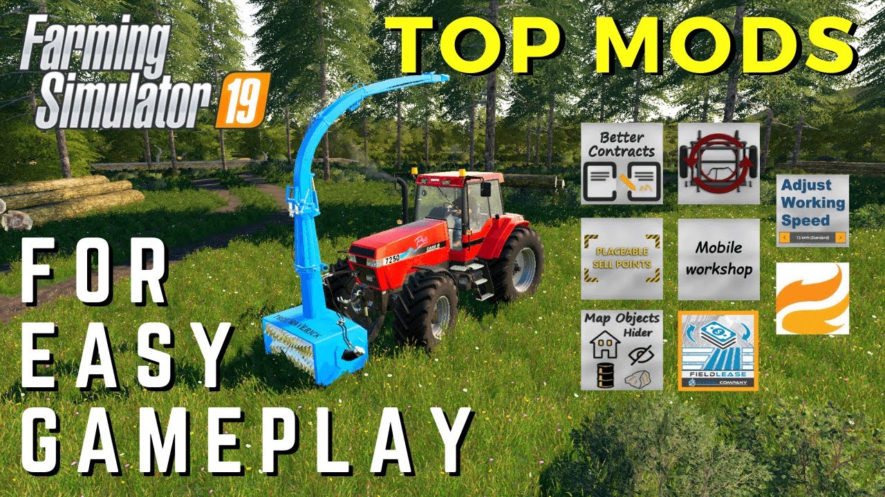 TOP MODS for Easy Gameplay | Farming Simulator 19 - YouTube