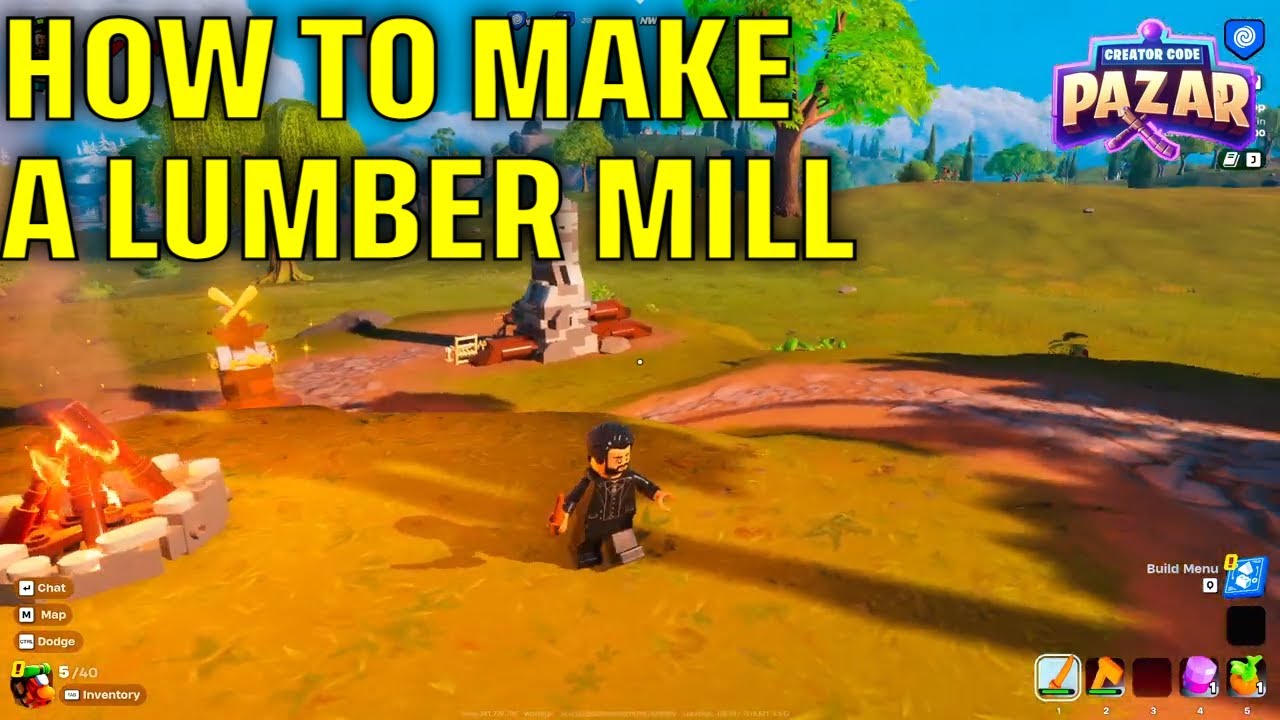 How to Build a Lumber Mill in Lego Fortnite Odyssey Quick Guide - YouTube