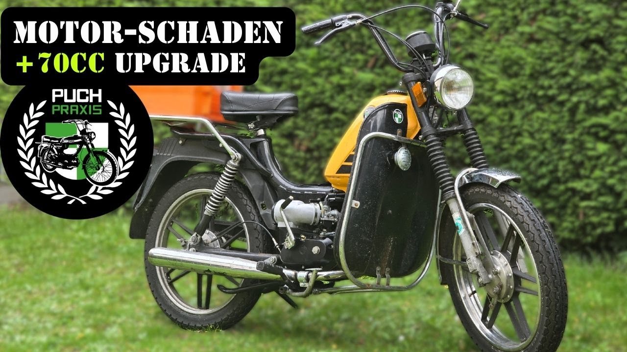 Mehr Kubik für die Post! Puch X50 mit 70er BADASS Zylinder! - YouTube
