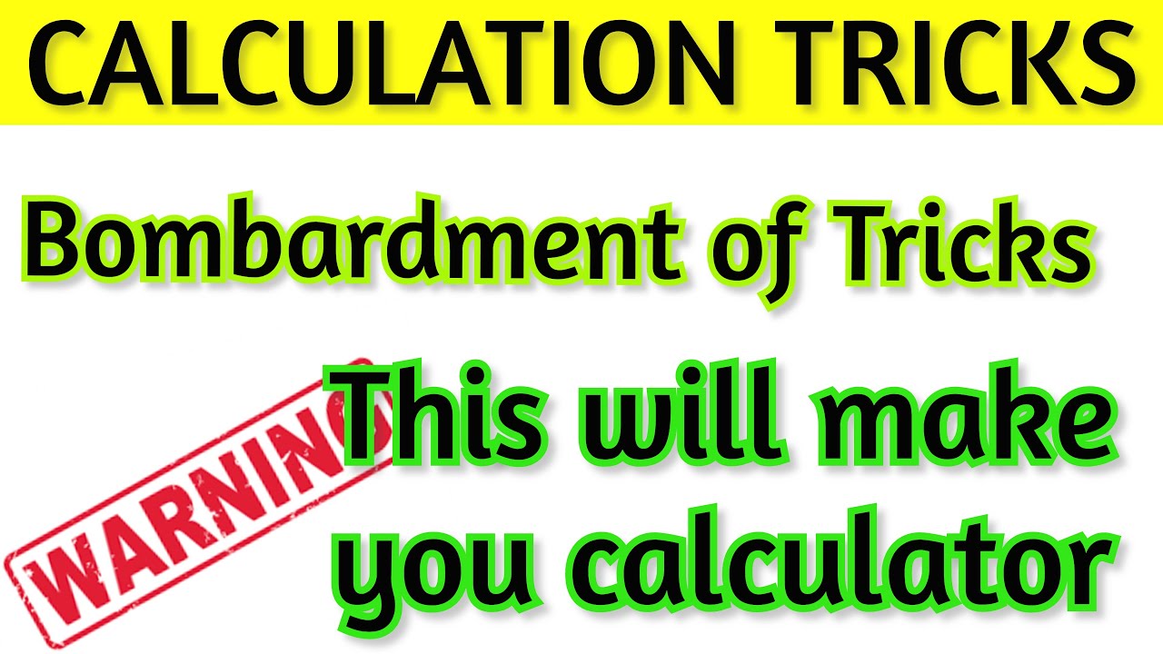 Mathematics Tricks For Fast Calculation YouTube Mathematics Tricks For Fast Calculation YouTube