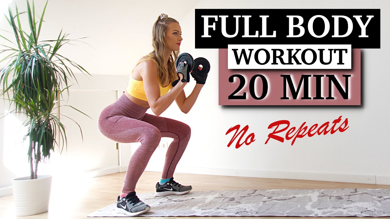 20 MIN FULL BODY SHRED // No Repeats // At Home Workout - YouTube