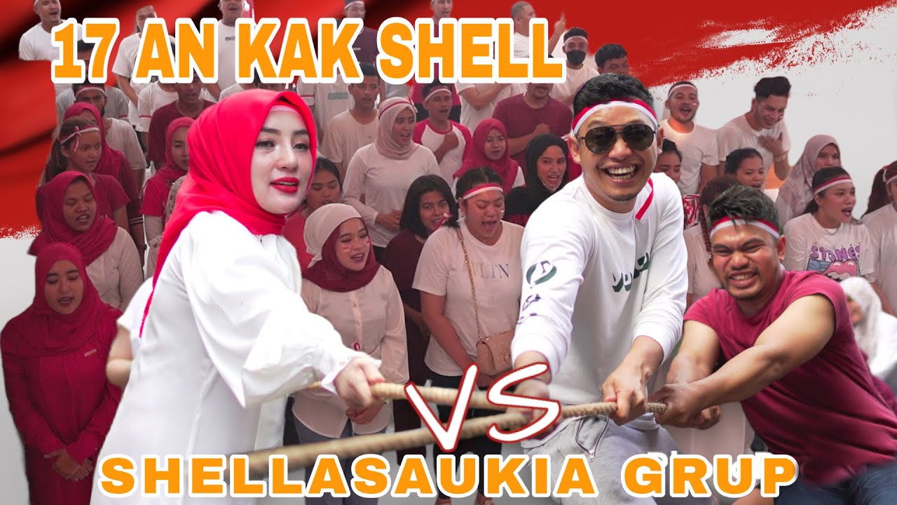 ADAIN LOMBA BARENG TIM SHELLA SAUKIA !!! KAK SHELL IKUT TARIK TAMBANG ...