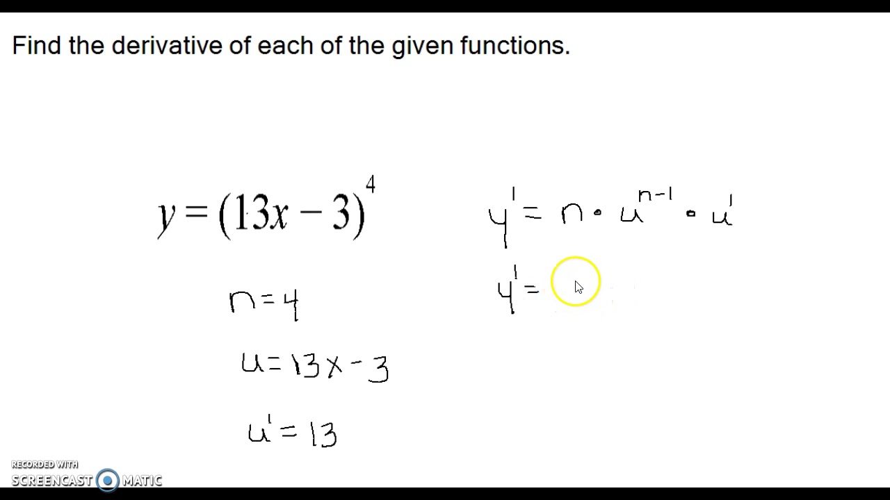 11.7 The Chain Rule - Example 1 - YouTube