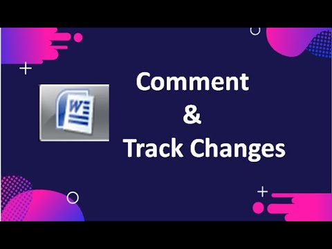 track changes and add comment in word file - YouTube