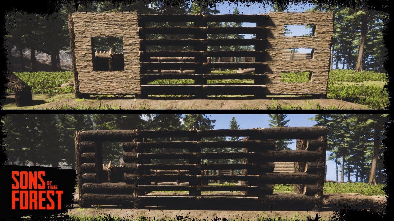 Wall Design and All Possibilities - Sons Of The Forest Building Tips ...