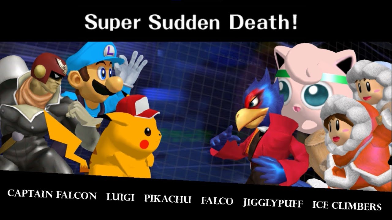 Super Smash Bros. Melee: Super Sudden Death 6 PLAYER BATTLE (Temple [No ...
