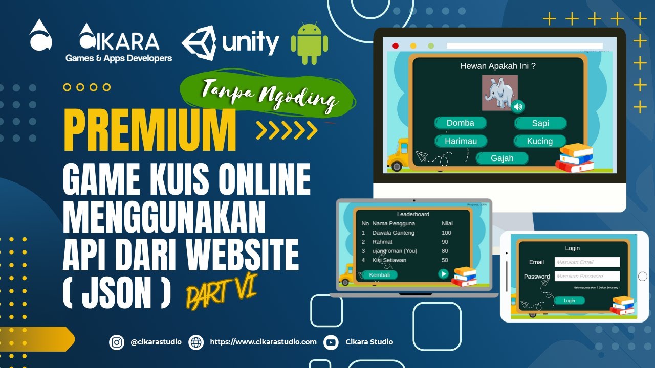 Part 6 - Tutorial Pembuatan Game Kuis Online Via API JSON Website Tanpa ...