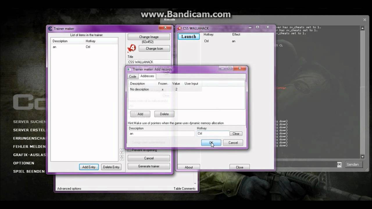 Css Cheat Engine Wallhack erstellen - YouTube