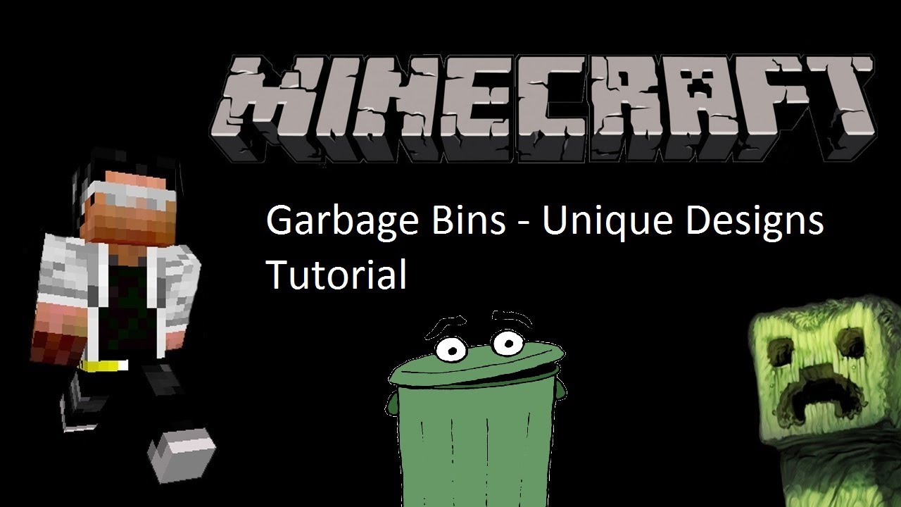 Garbage Bins - Unique Designs - Minecraft Tutorial - YouTube