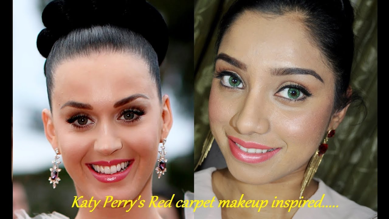 Katy Perry's 2014 Grammy Makeup tutorial + Easy hair updo - YouTube