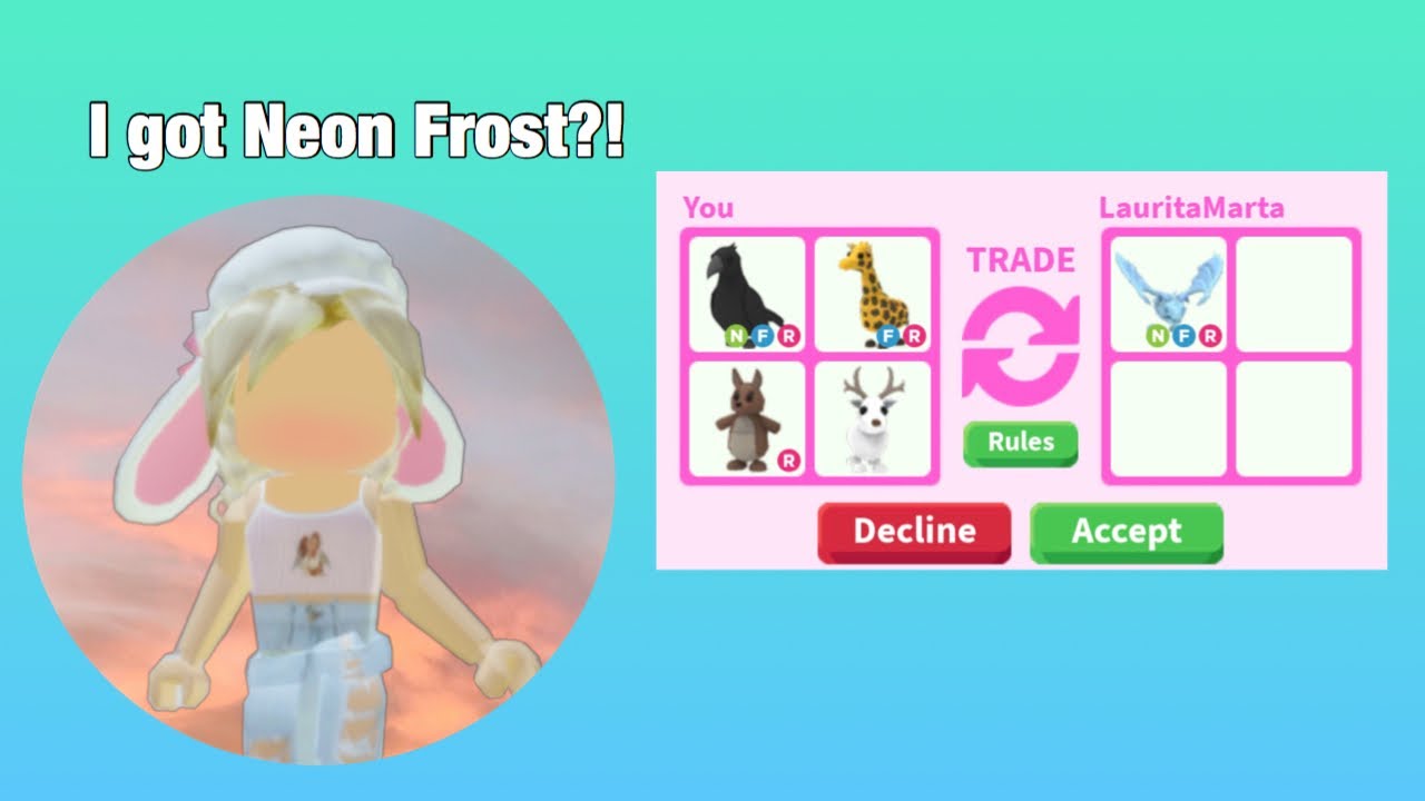 I GOT A NEON FROST?!? | Adopt Me | Roblox - YouTube