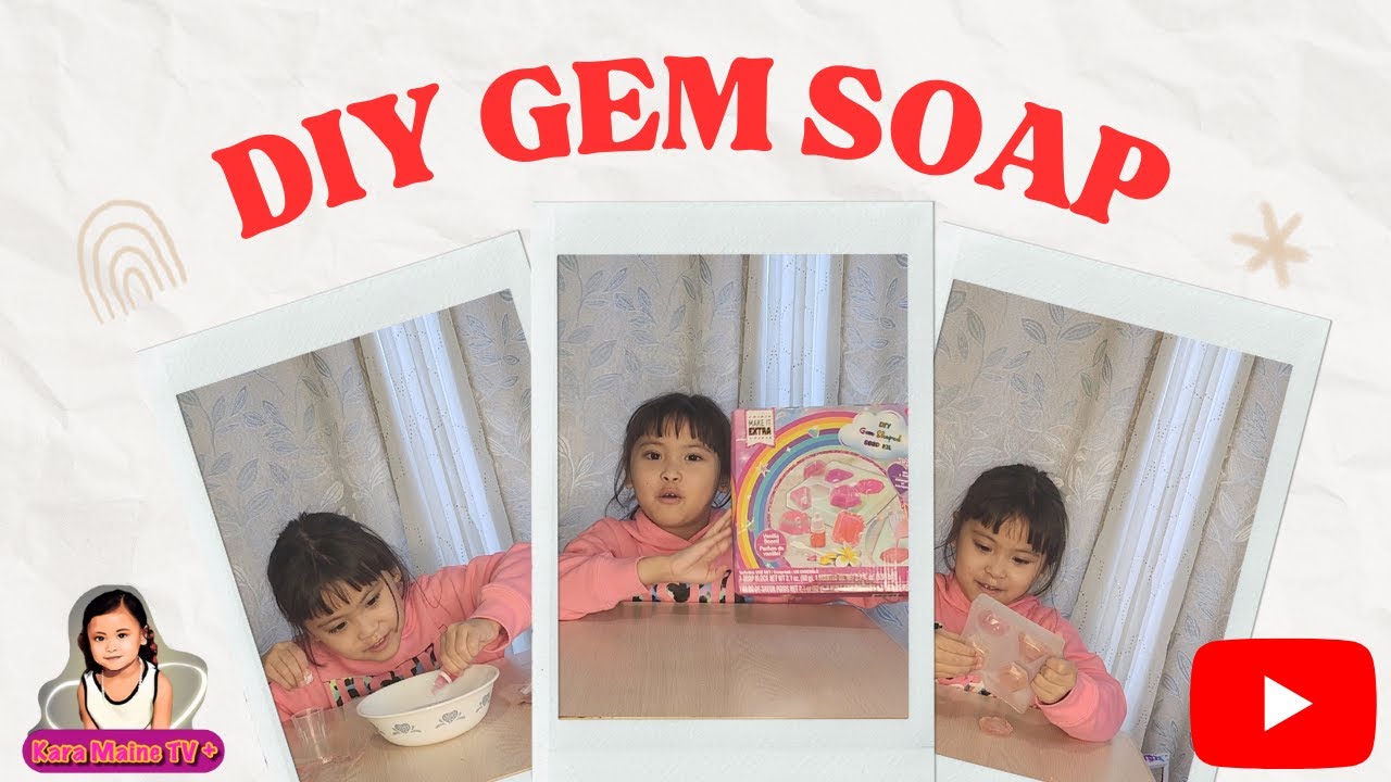 DIY SOAP / GEM SHAPE SOAP FOR KIDS - YouTube
